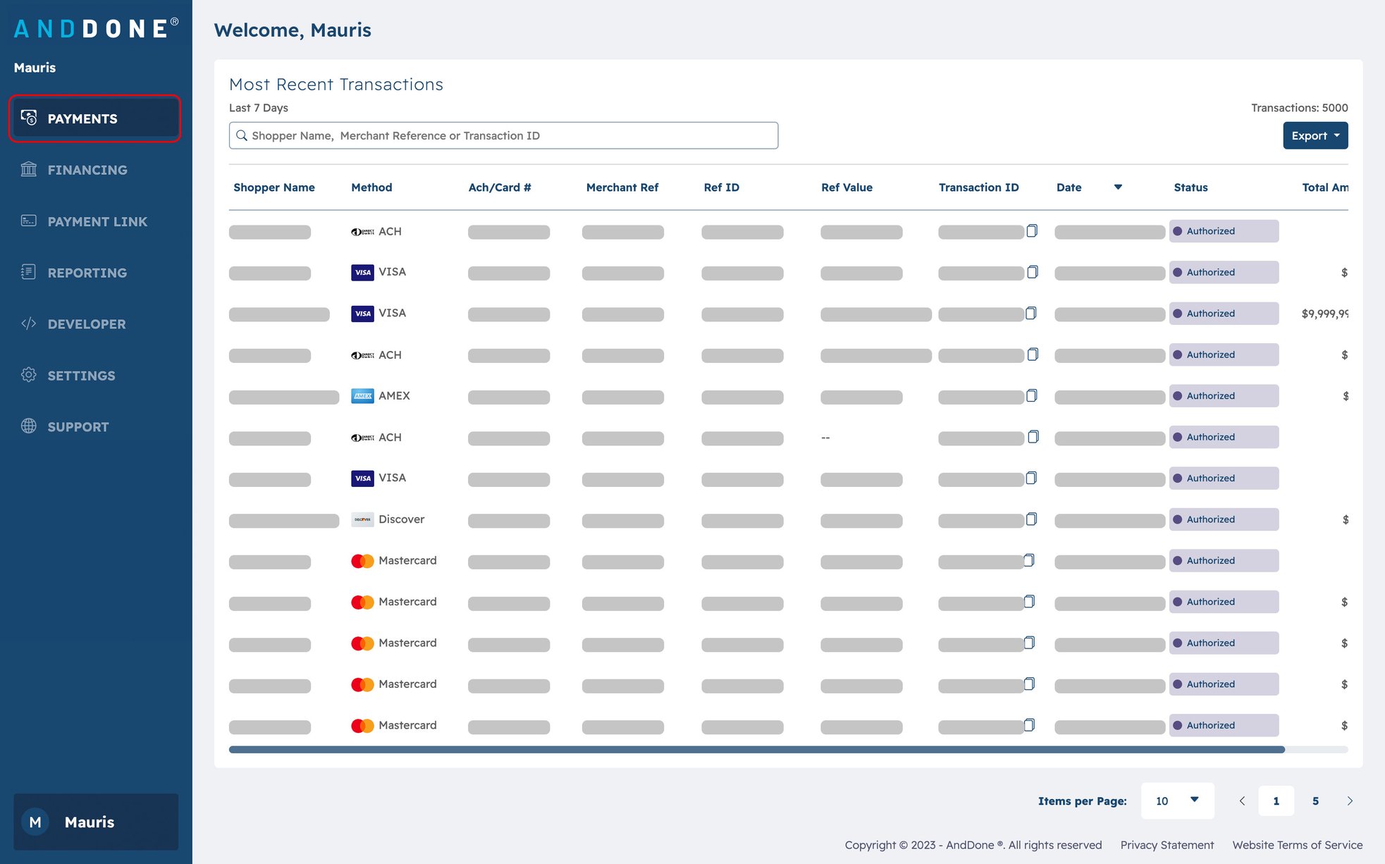 How do I view payments and payment details?