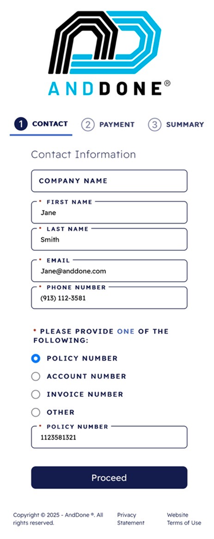 Making a payment using Anytime Payments or Unique Payment Links.
