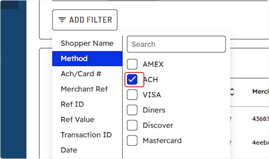 How do I search, filter, and export payment details on the payments ...